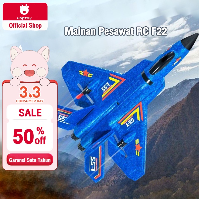 Jual Uoptoy Pesawat Amfibi Mainan Pesawat F22 Terbang Remote Control ...