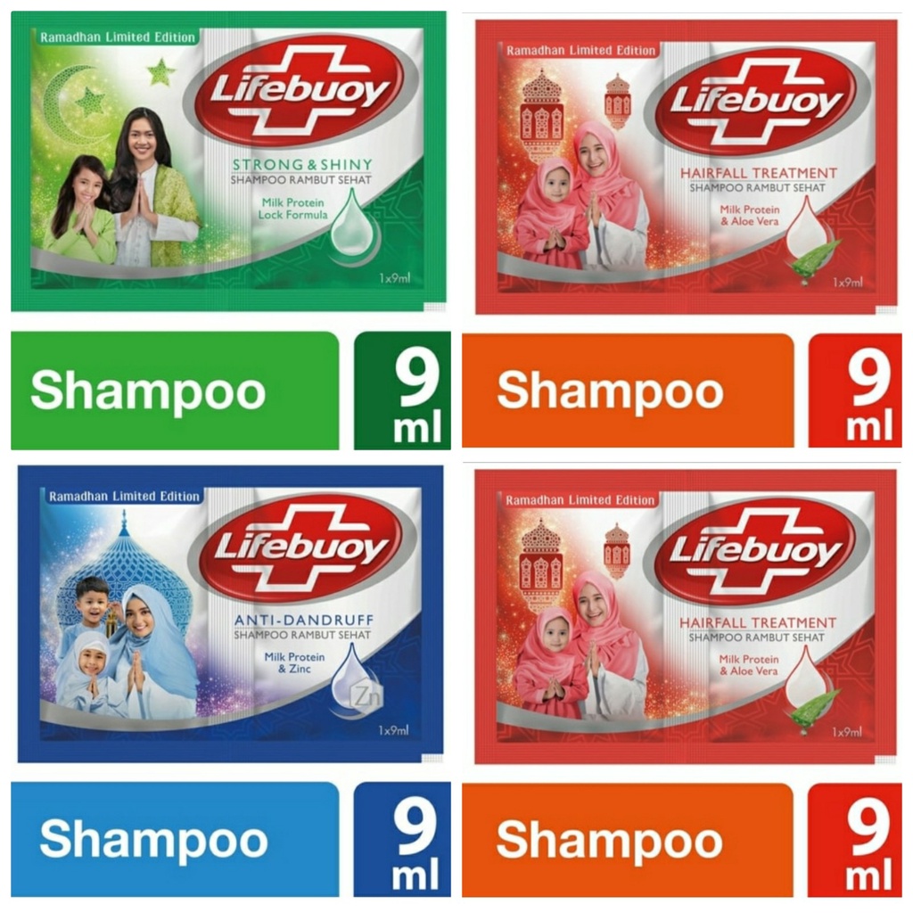 Jual Lifebuoy Shampo Sachet 1 Renceng 12 Sachet - Biru Lifebuoy Hijau ...
