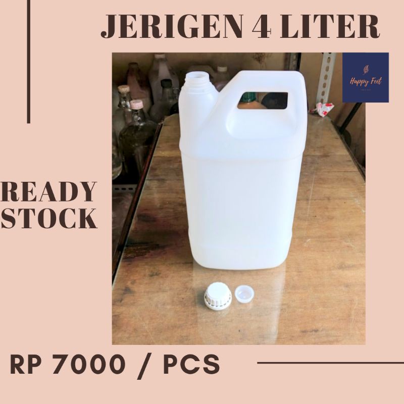 Jual BOTOL JERIGEN JIRIGEN DIRIGEN 4 LITER (KONDISI BARU) | Shopee ...
