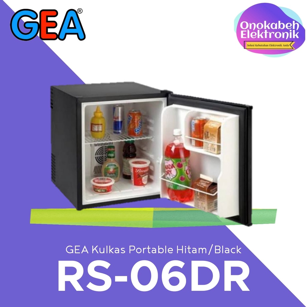 Jual GEA Kulkas Portable RS-06DR Black / Kulkas Mini Gea RS06DR Hitam ...