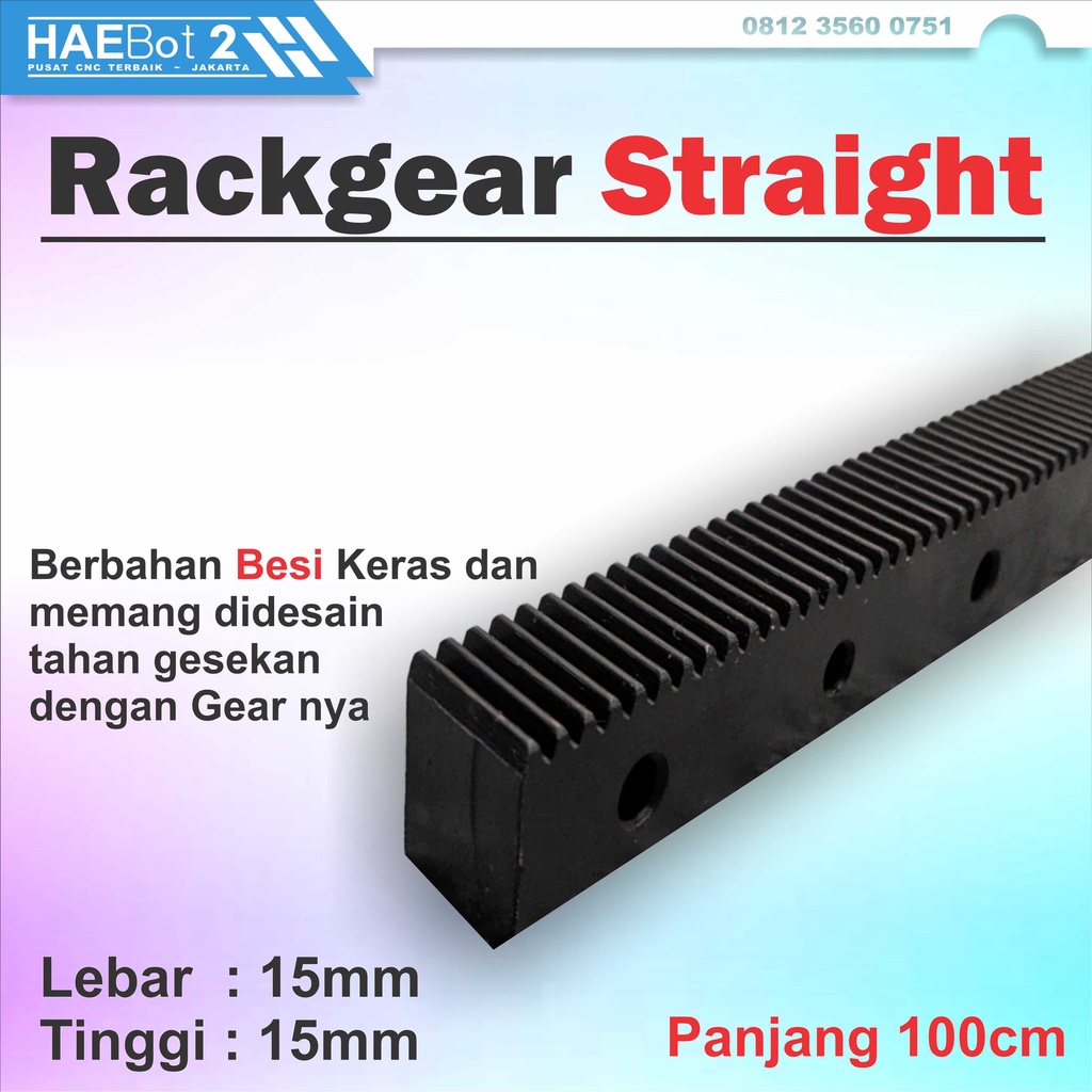 Jual [HAEBOT 2] Rack Gear Straight Rackgear 15X15 1000mm 100cm Pinion ...