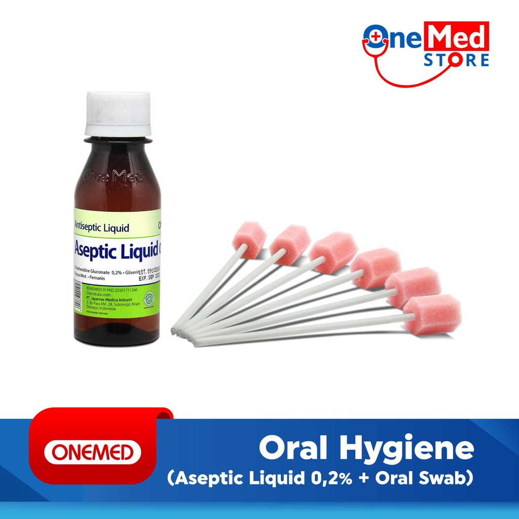 Jual Oral Hygine Aseptic Liquid 0,2% + Oral Swab MR | Shopee Indonesia