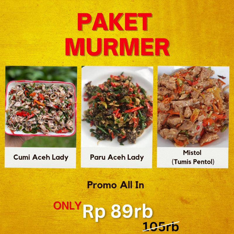 Jual Paket Murmer - Paling Ekonomis Komplit (Paru Aceh + Cumi Aceh ...
