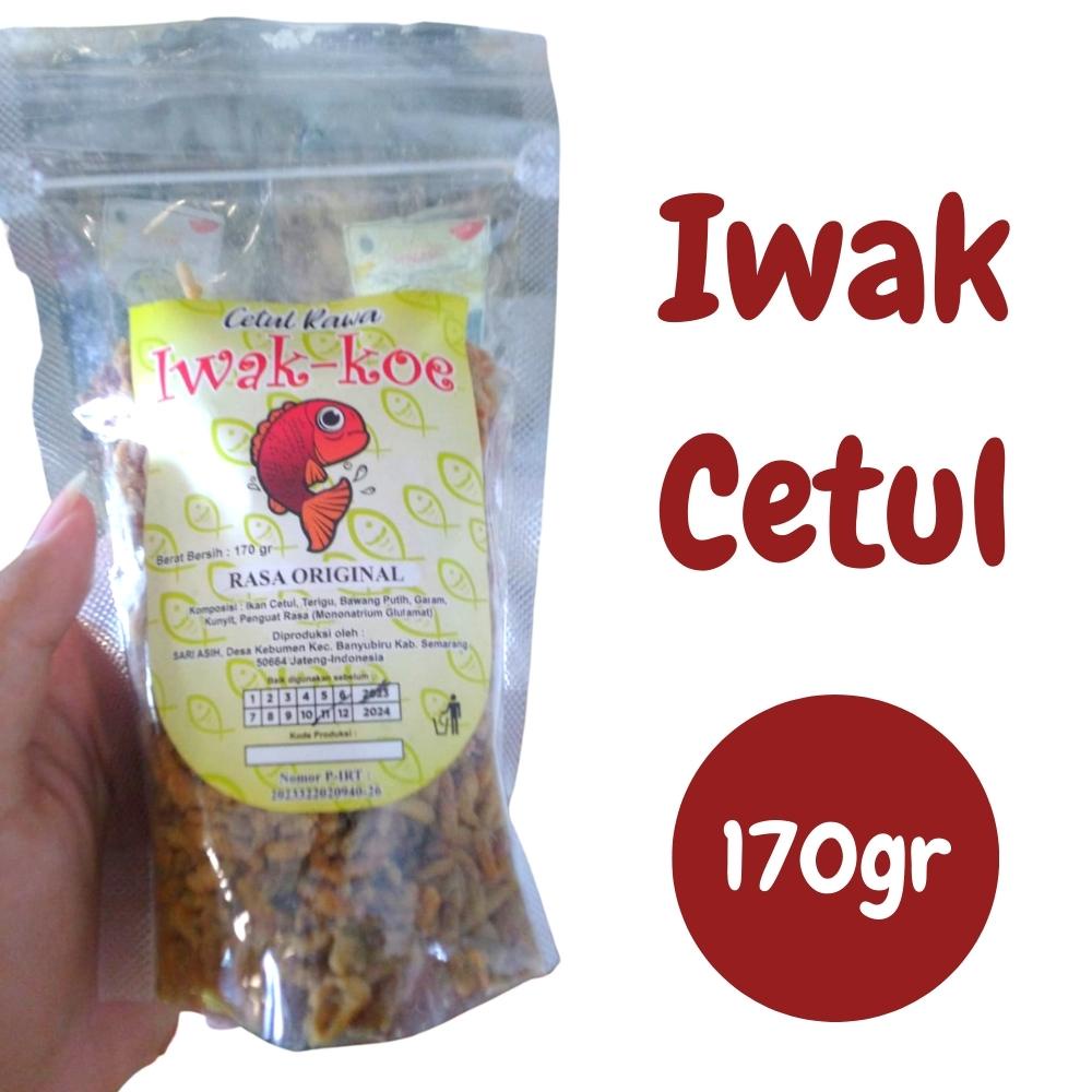 Jual kriprik ikan snack ikan cetul 170gr cemilan dan lauk lezat gurih ...