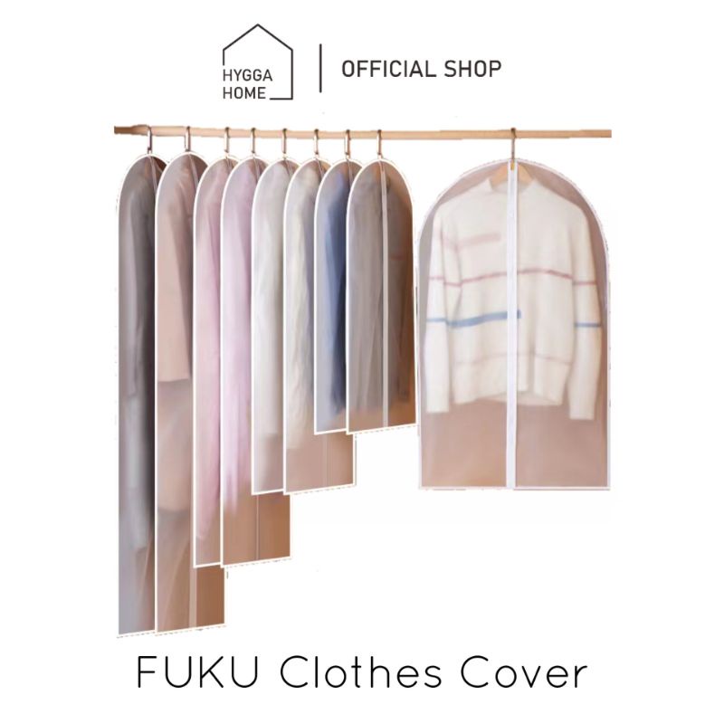 Jual Hygga Home FUKU Cover Baju Resleting Anti Debu Pembungkus Baju ...
