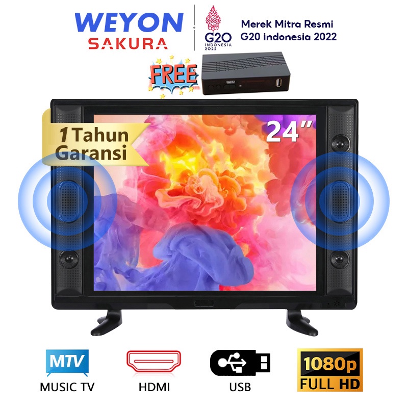 Jual Weyon TV LED 24 inch Smart TV Televisi With STB(SMART-W24AWIDE ...
