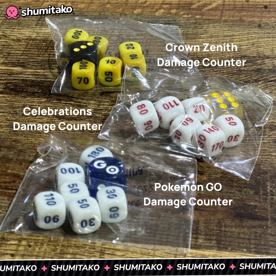 Jual Pokemon TCG Accessories Damage Counter & Dice / Dadu (Original ...