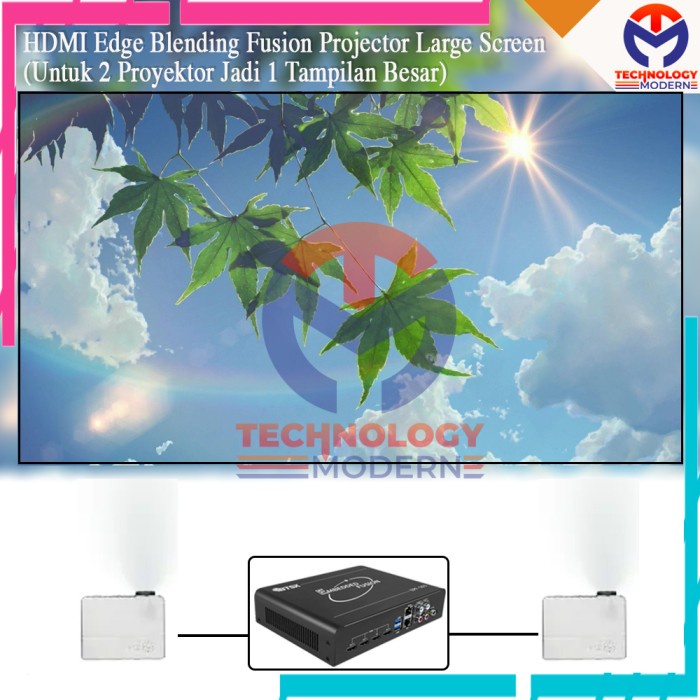 Jual HDMI Edge Blending Fusion Projector (2 Proyektor Jadi 1 Gambar ...