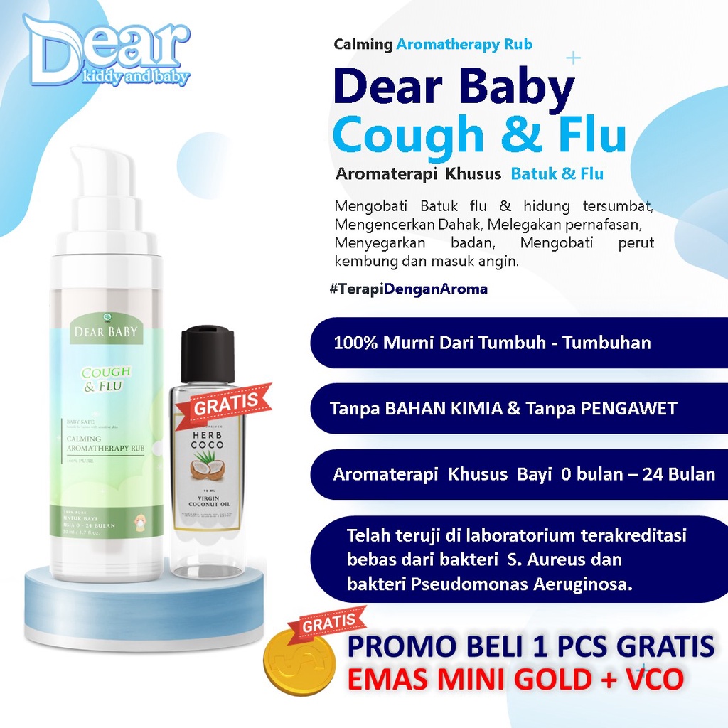Jual Dear baby - Calming Aromatherapy Rub For Cough and flu bayi usia ...