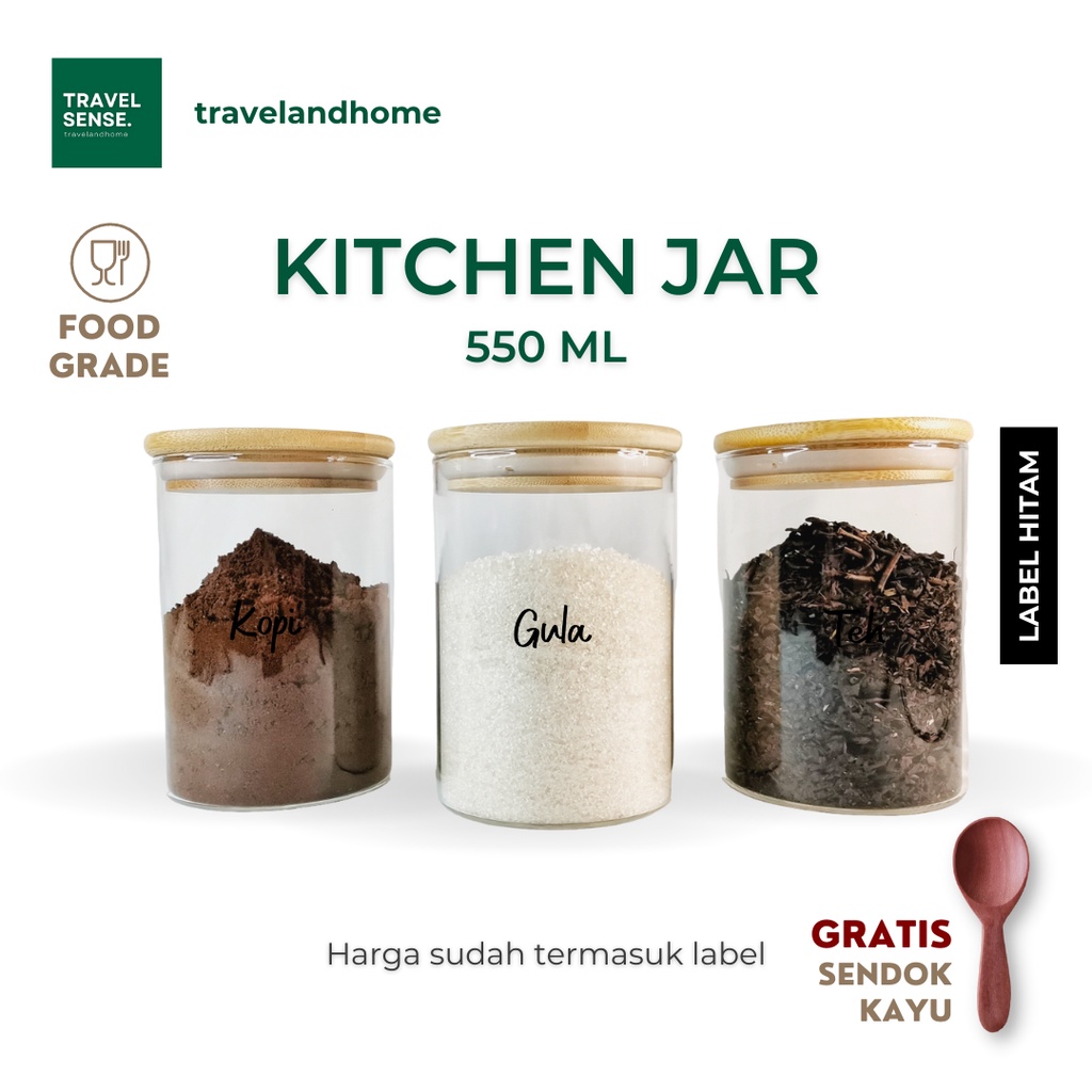 Jual Jar Bumbu Dapur BULAT BENING 550 ML - Label PREMIUM HITAM by ... Jual Jar Bumbu Dapur BULAT BENING 550 ML - Label PREMIUM HITAM by ...