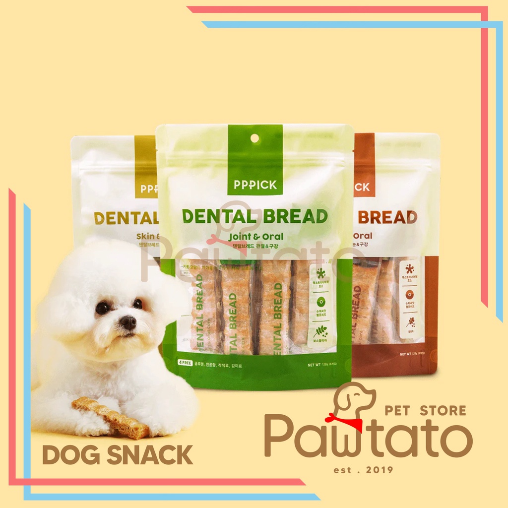 Jual Snack Anjing PPPick Dental Bread Korea Dog Treat Cemilan Roti ...
