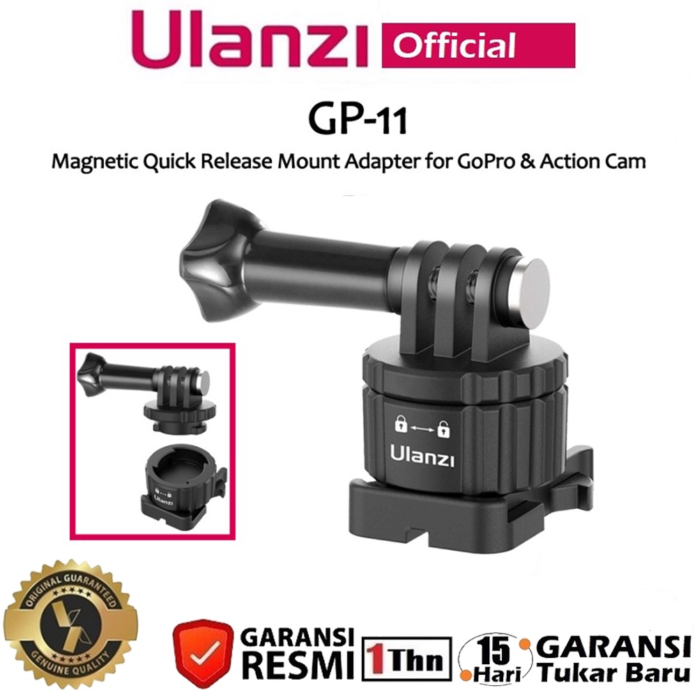 Jual Ulanzi GP-11 Magnetic Quick Release Mount Adapter for GoPro Action Cam | Shopee Indonesia