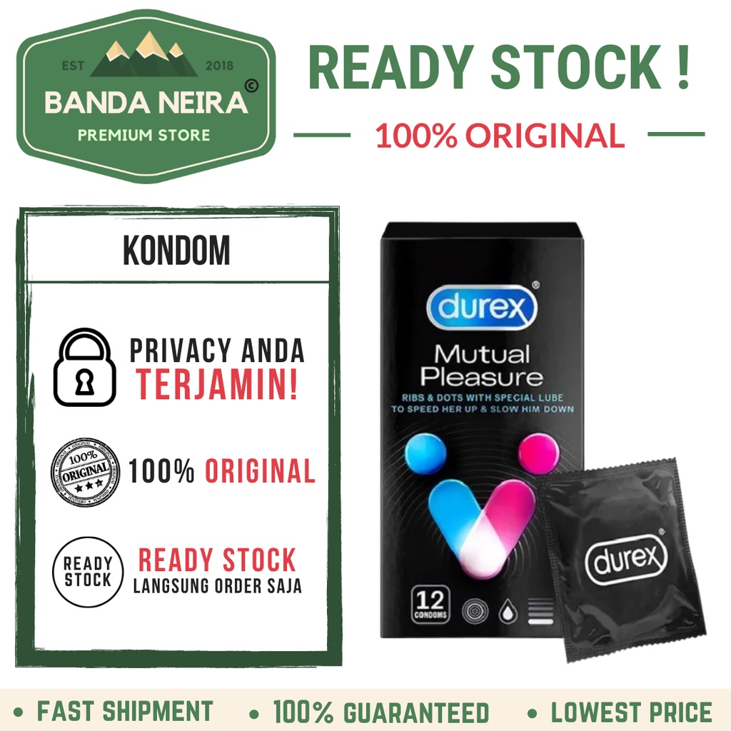 Jual Durex Mutual Pleasure Condom / Kondom Dotted & Ribbed | Shopee Indonesia