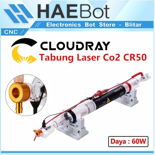 Jual [HAEBOT] Cloudray Tabung Laser CO2 CR50 60 Watt D50 Mesin CNC ...