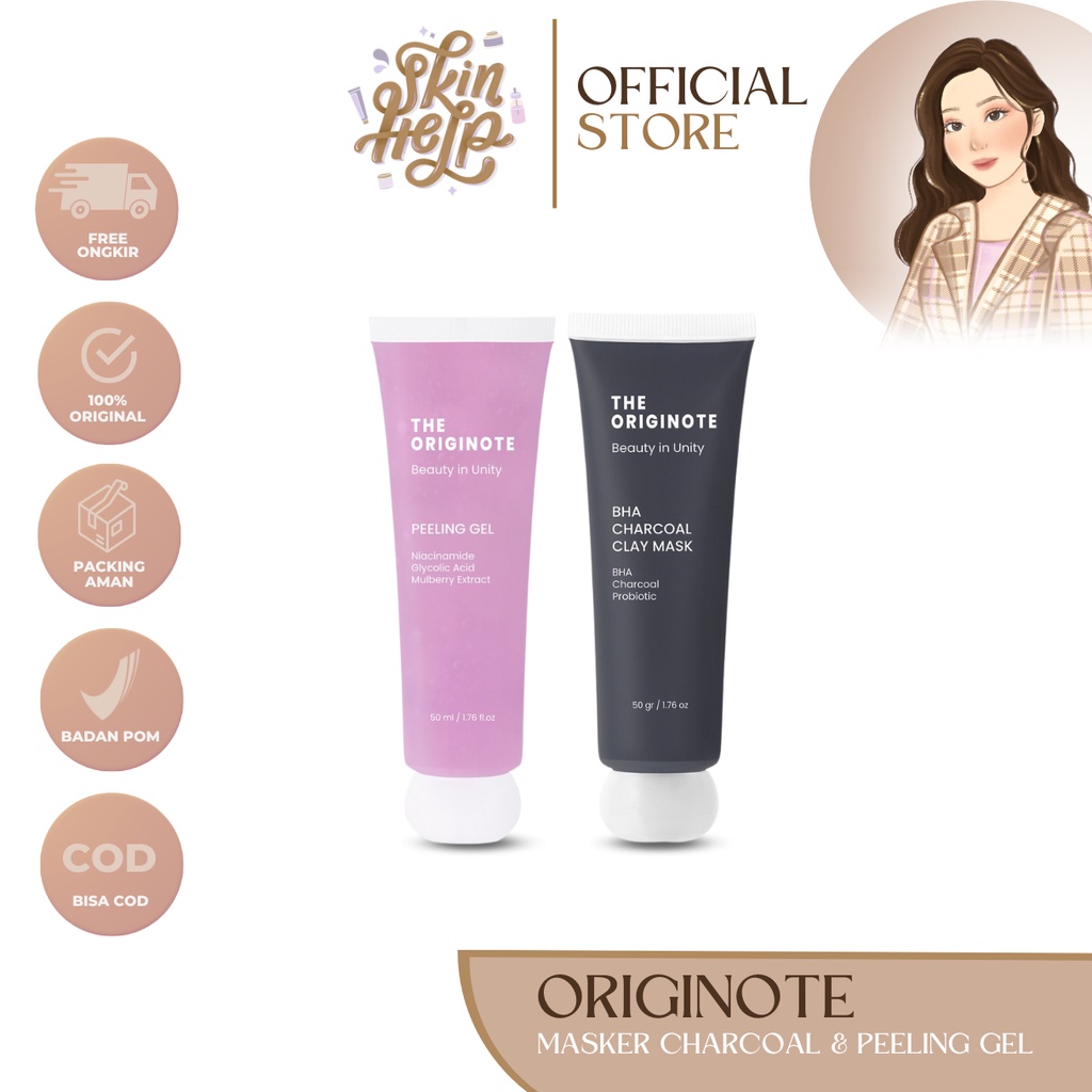 Jual The Originote Peeling Gel 50gr | The Originote BHA Charcoal Clay ...