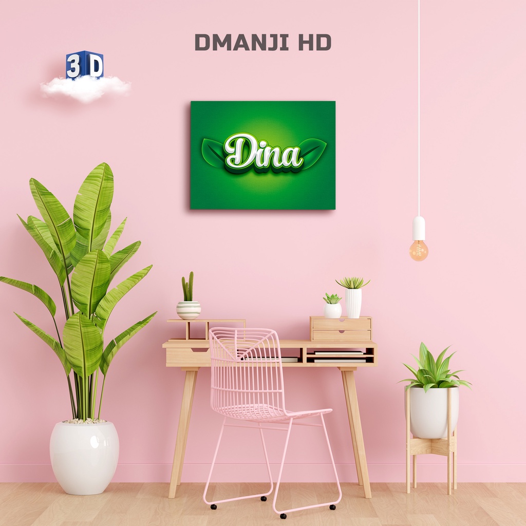 Jual DMANJI HD - Hiasan dinding Custome Nama Text 3D Hijau Daun ... Jual DMANJI HD - Hiasan dinding Custome Nama Text 3D Hijau Daun ...