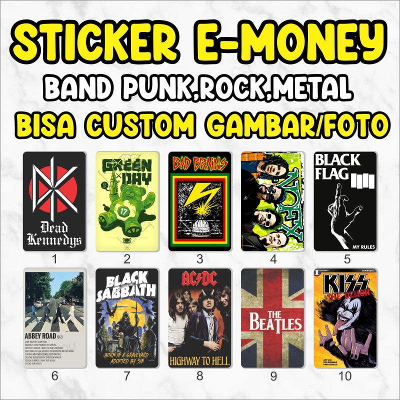Jual Sticker Kartu Emoney Band / Custom Foto | Shopee Indonesia