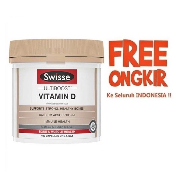 Jual Swisse Ultiboost Vitamin D 1000IU 400 Caps Swise Vit D3 1000 IU ...