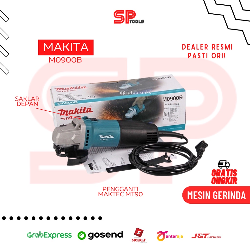 Jual MESIN GERINDA / GURINDA TANGAN 4" 4 INCH MAKITA M0900B M 0900B ...