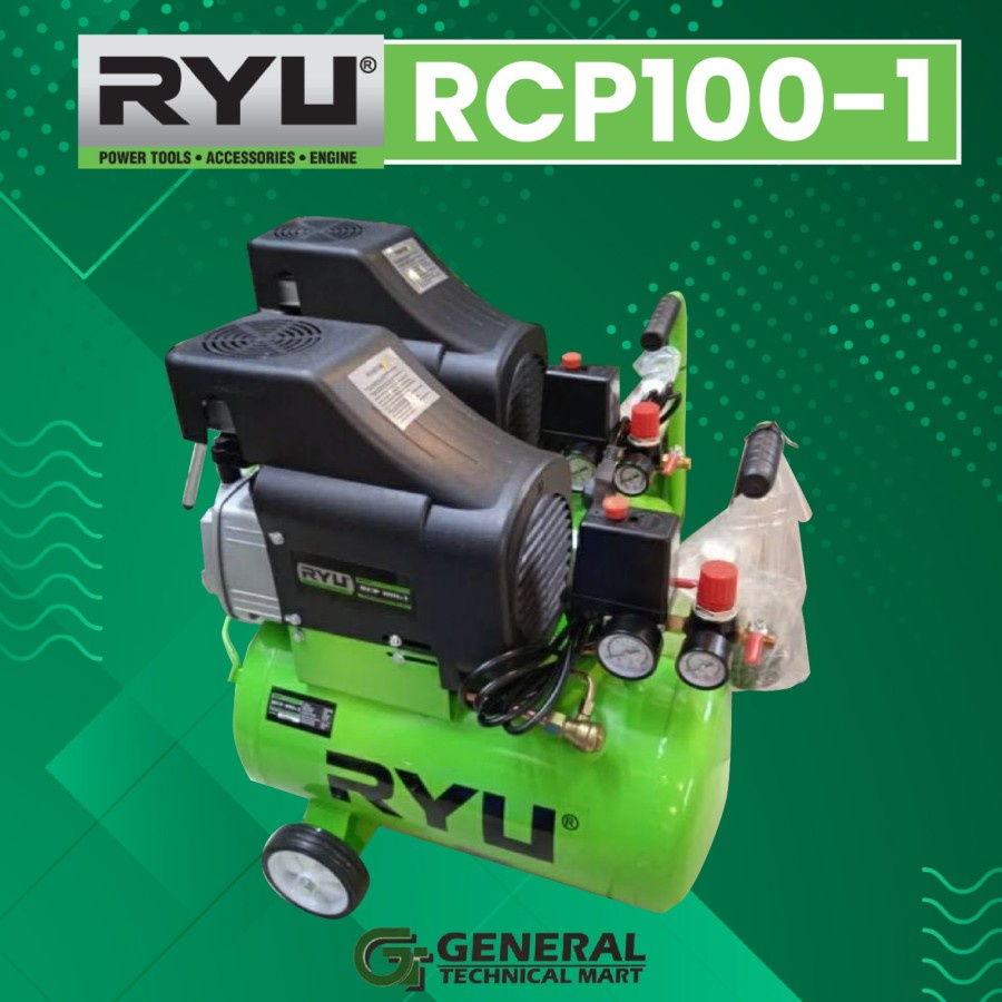 Jual RYU RCP100-1 RCP 100-1 Portable Kompresor 1 HP 1HP 24 Liter Compressor | Shopee Indonesia