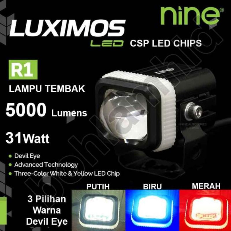 Jual LAMPU LED D2 LASER NINE LUXIMOS R1 LIGHT DEVIL 30WATT MOTOR MOBIL WATERPROOF | Shopee Indonesia
