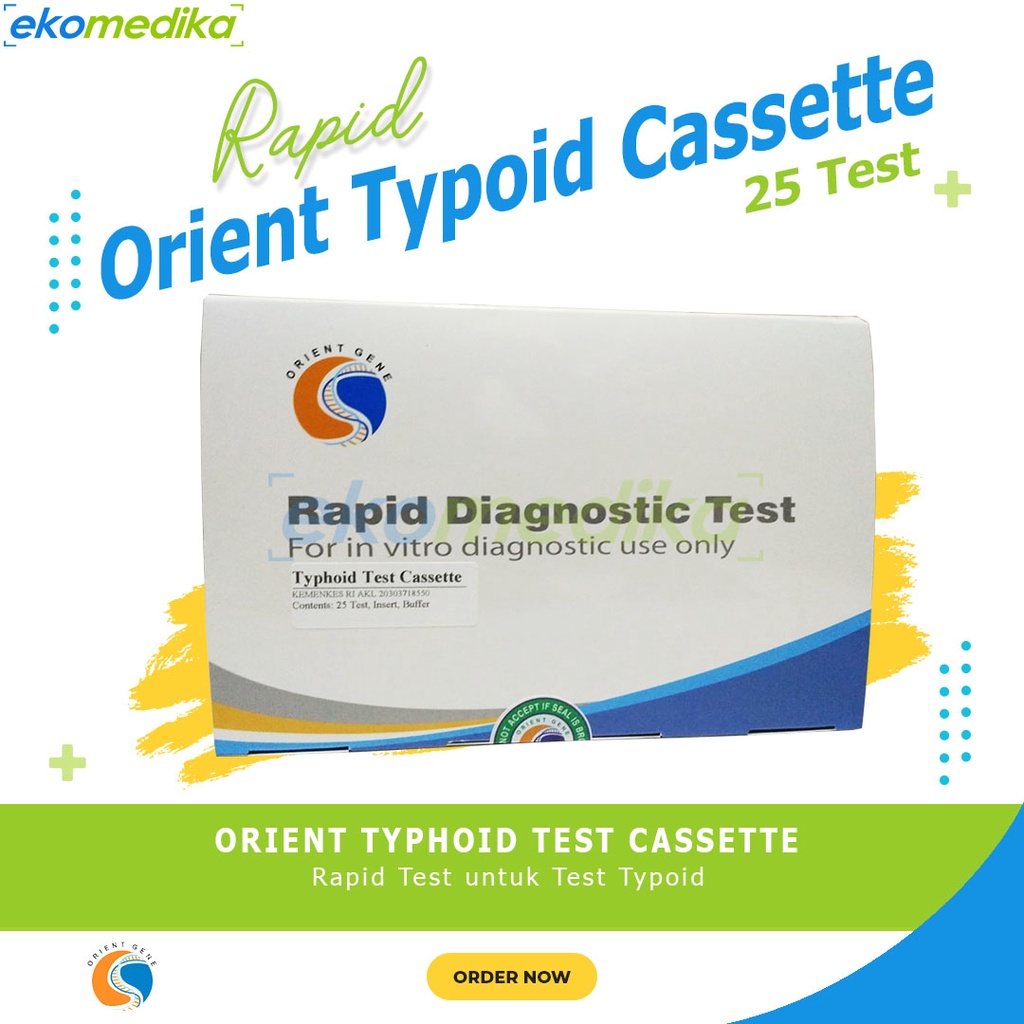 Jual Typoid IgG IgM (Salmonella) Cassette ORIENT GENE Typhoid Typoid ...