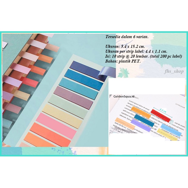 Jual 200 Lembar Sticky Notes Transparan Warna Sticky Notes Bening Stick ...