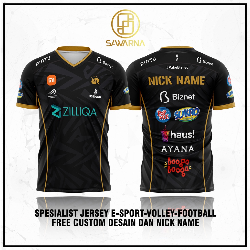 Jual JERSEY RRQ HITAM & PUTIH TERBARU 2022/2023 MPL S10 FREE NICKNAME ...