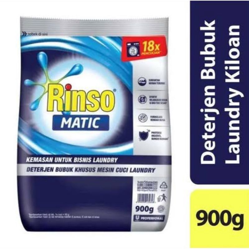 Jual UNILEVER | RINSO MATIC professional deterjen bubuk 1kg/900g ...