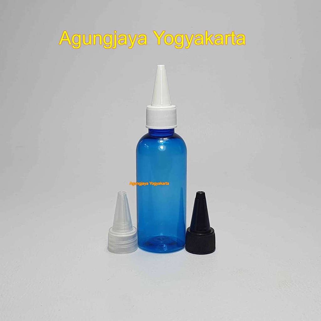 Jual Botol 60 ml Biru Tutup Kerucut / Botol Tinta / Botol Liquid ...