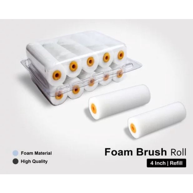 Jual Refill Kuas Roller Kapal Spon 4 inch Busa Foam Brush Isi Ulang ...