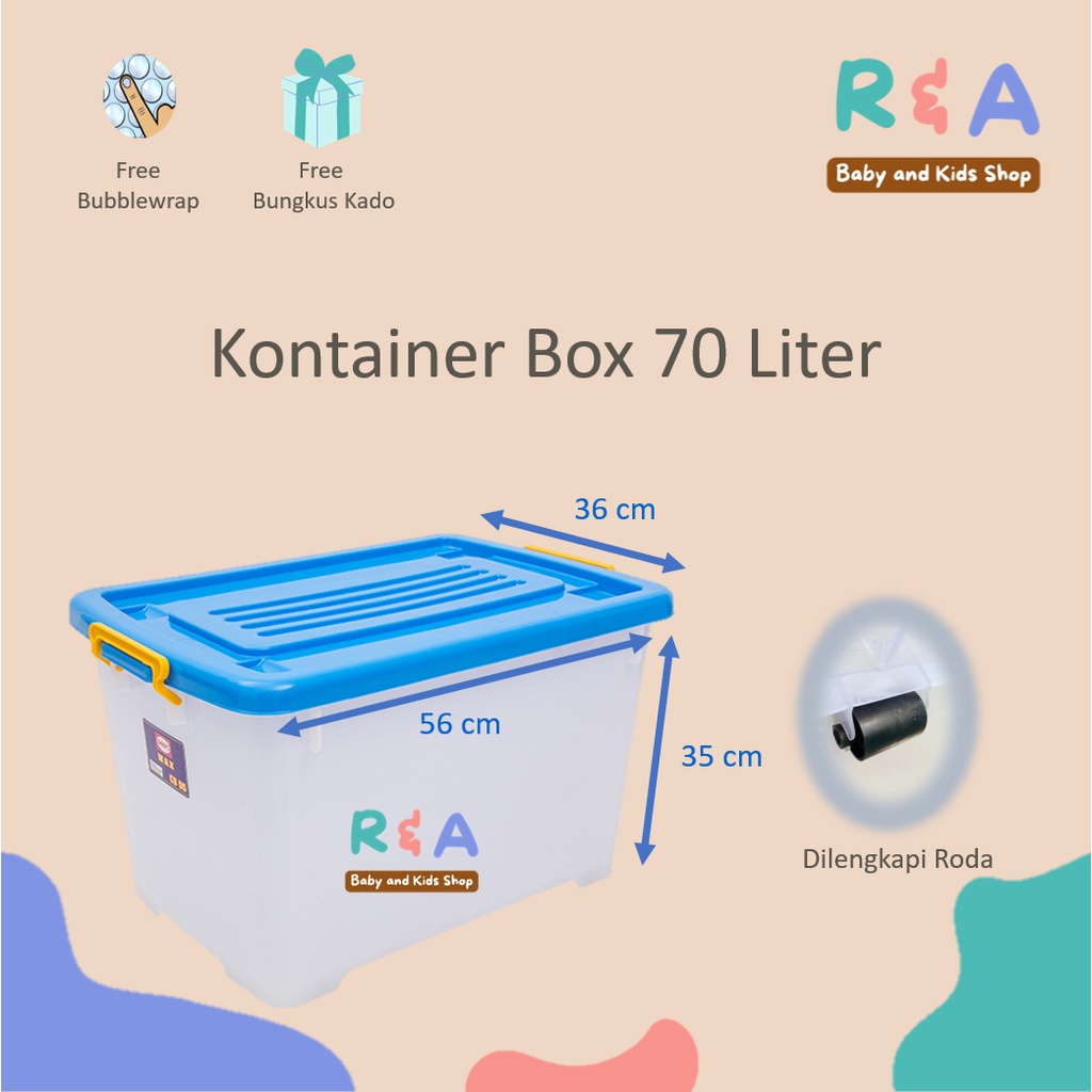 Jual 70 L Container Kontener Kontainer Storage Box Tempat Penyimpanan ...