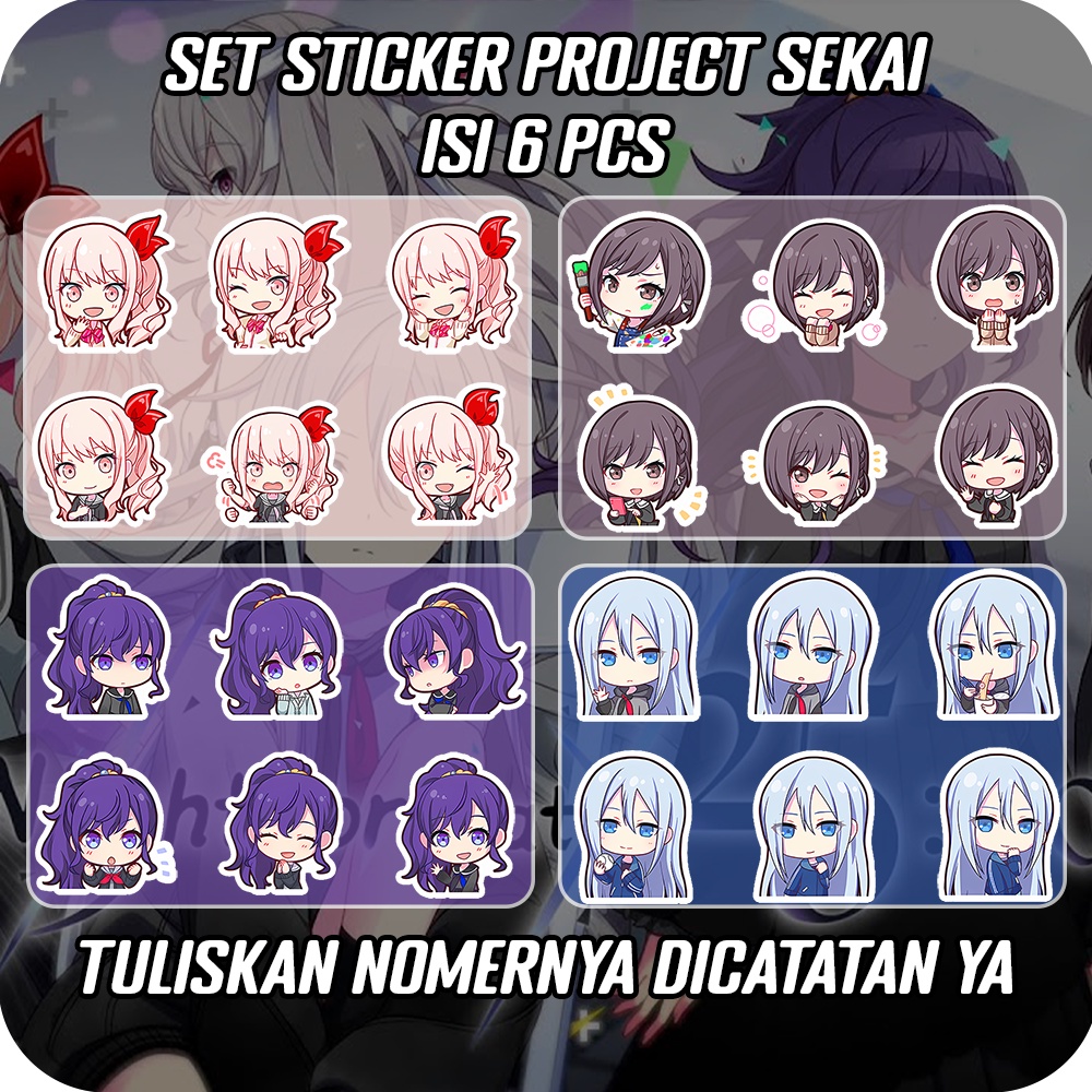 Jual Stiker Glossy Set Project Sekai, Sticker Anime Untuk HP, Laptop ...