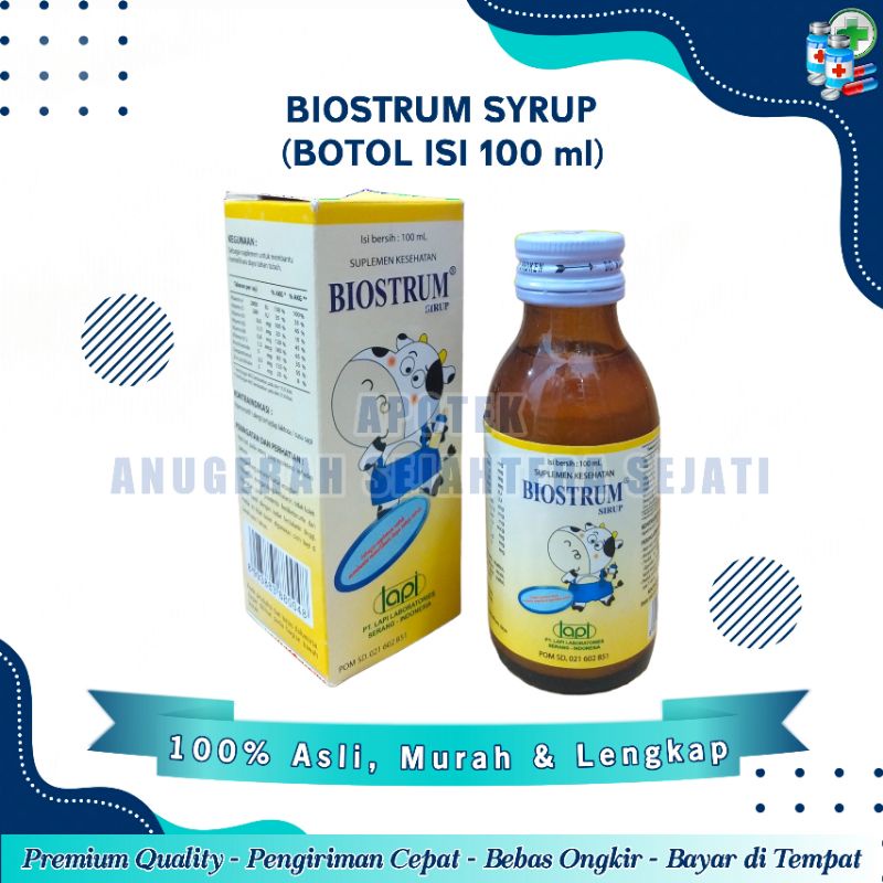 Jual Biostrum Sirup Suplemen ~ Botol 100 ml | Shopee Indonesia