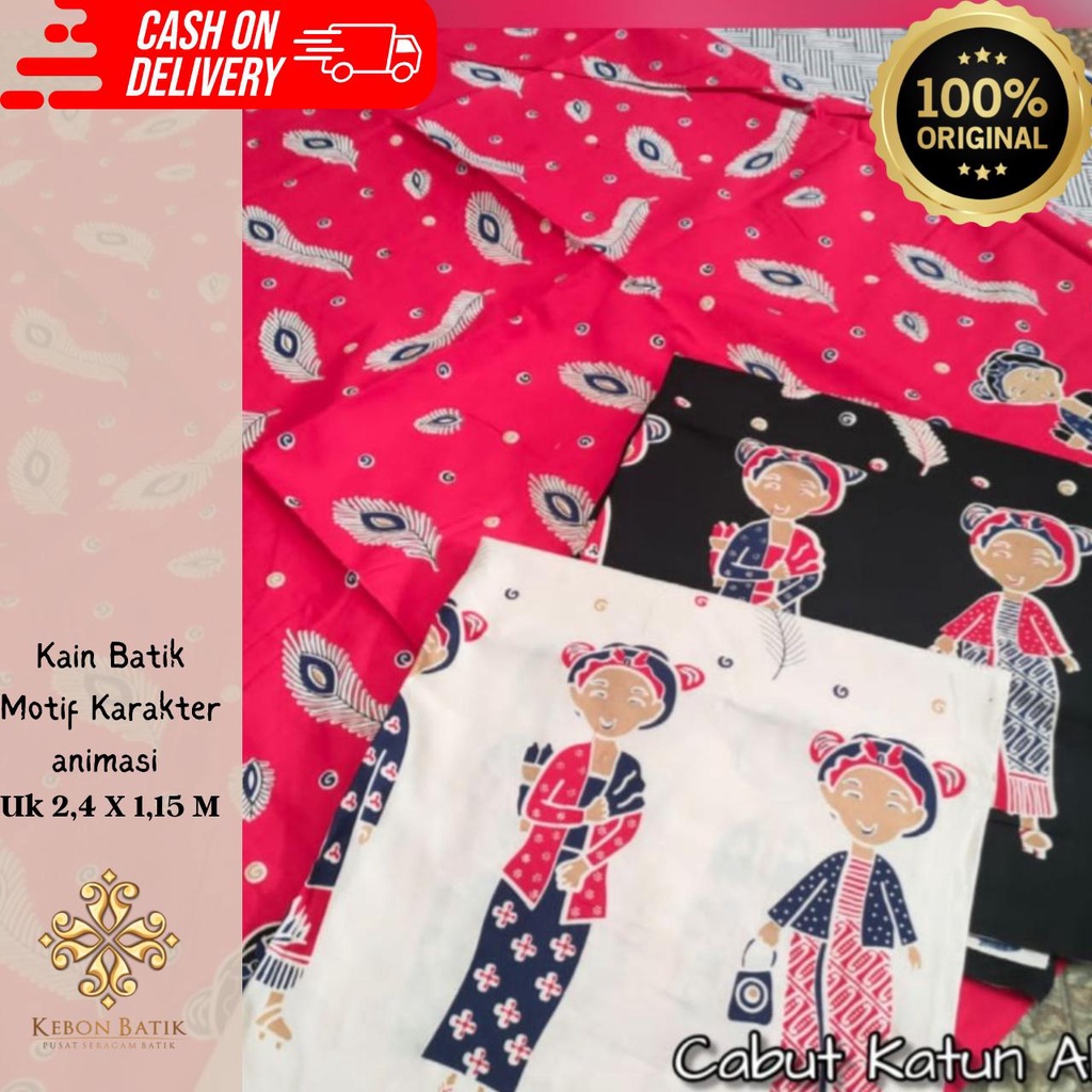Jual Kain Panjang Batik Premium Motif Animasi 2302150006 | Shopee Indonesia