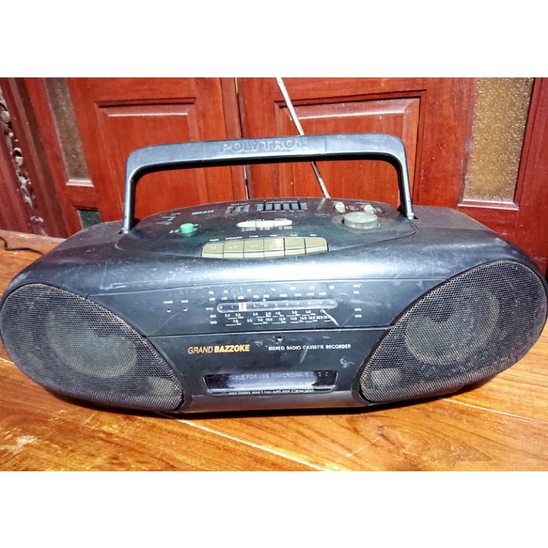 Jual Radio tape compo POLYTRON Deck jumbo bazzoke vintage bukan 64 gb ...