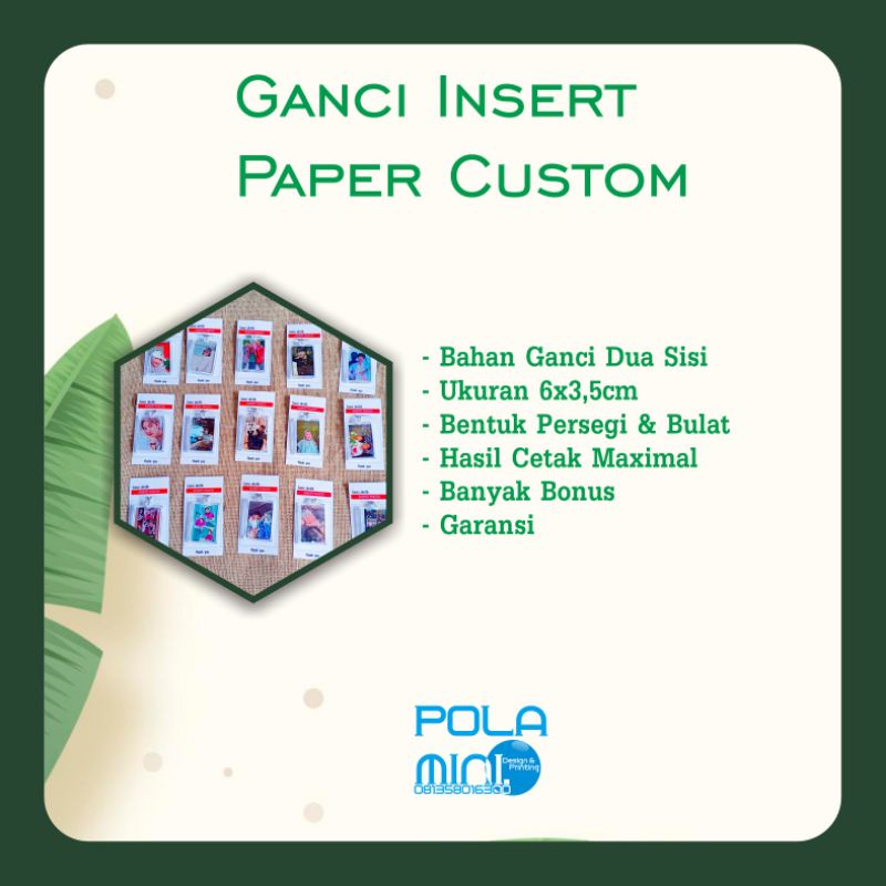 Jual GANTUNGAN KUNCI INSERT PAPER PERSEGI | Shopee Indonesia