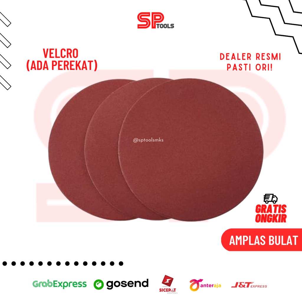 Jual AMPLAS BULAT VELCRO (PEREKAT) / AMPLAS GERINDA GURINDA 4" 4 INCH ...