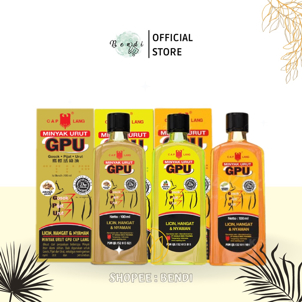 Jual GPU Minyak Urut Gosok Pijat Urut | 30 ml | 60 ml | 100 ml | Jahe ...