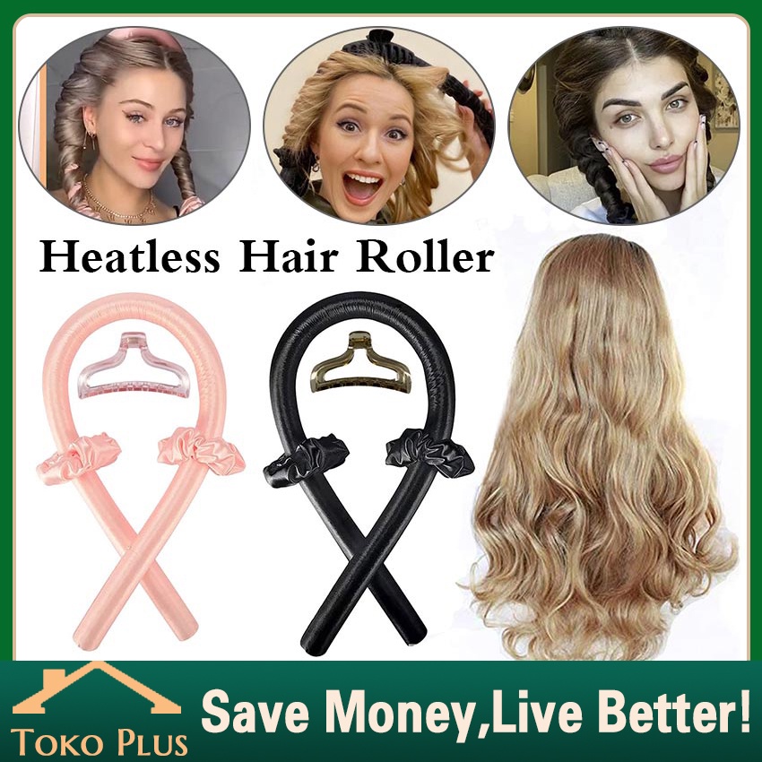 Jual Pengkriting Rambut Tanpa Catok Panas Lama Satin Heatless Hair ...