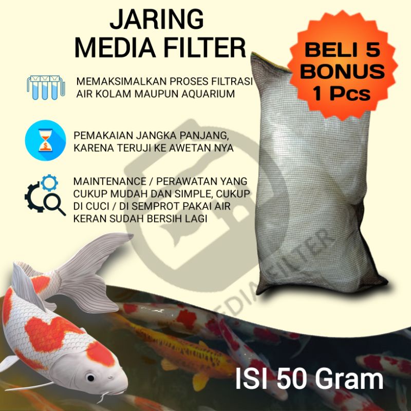 Jual Jaring nelayan bekas media filter kolam ikan koi dan aquarium ...