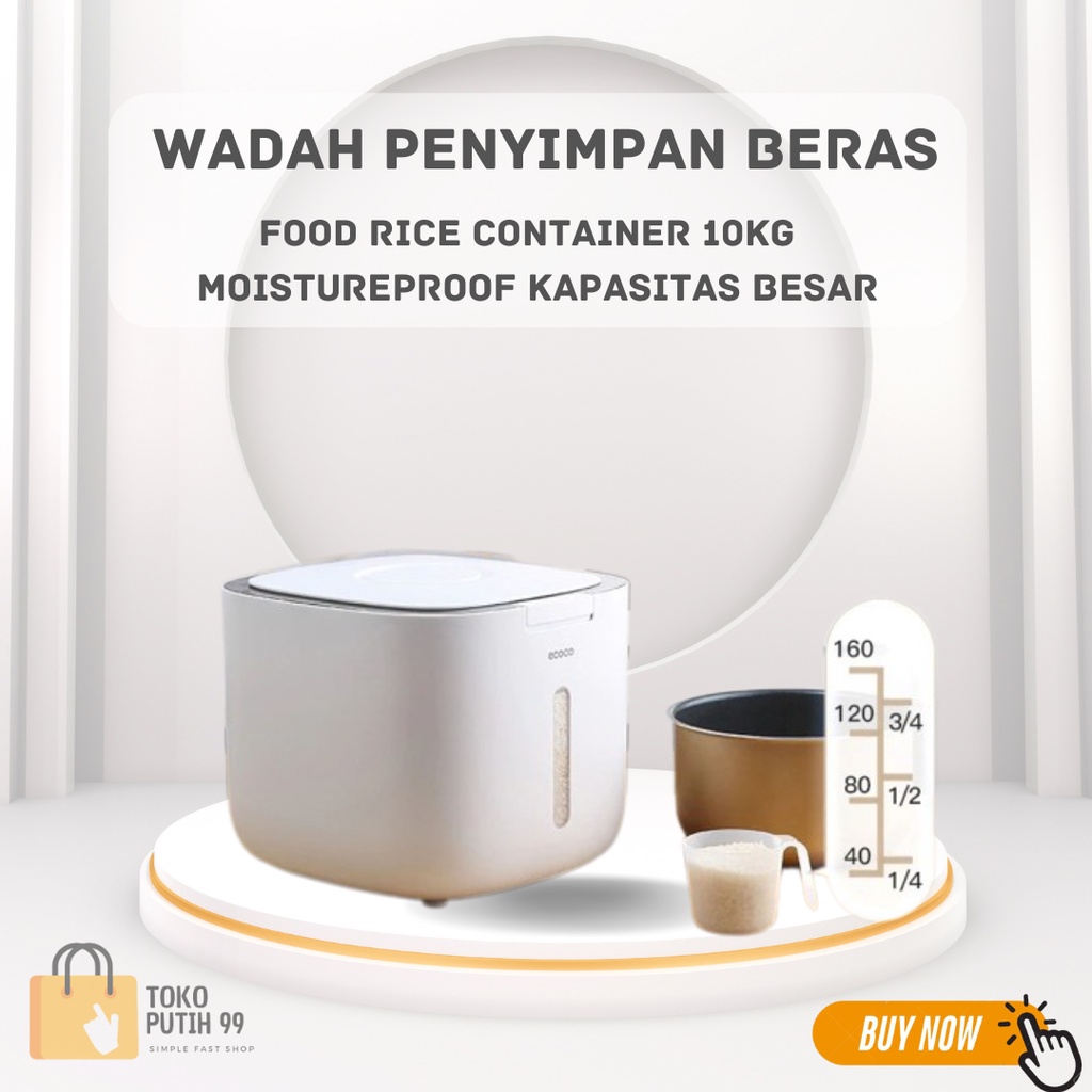 Jual Wadah Penyimpan Beras Otomatis: Dispenser Beras Rice Bucket dengan ...