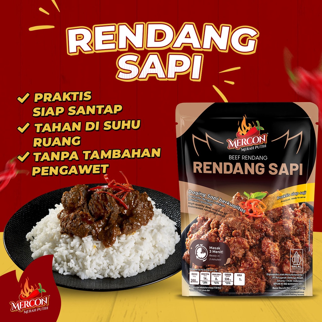 Jual Mercon Merah Putih - Satuan || Limited Edition !! Rendang Sapi ...