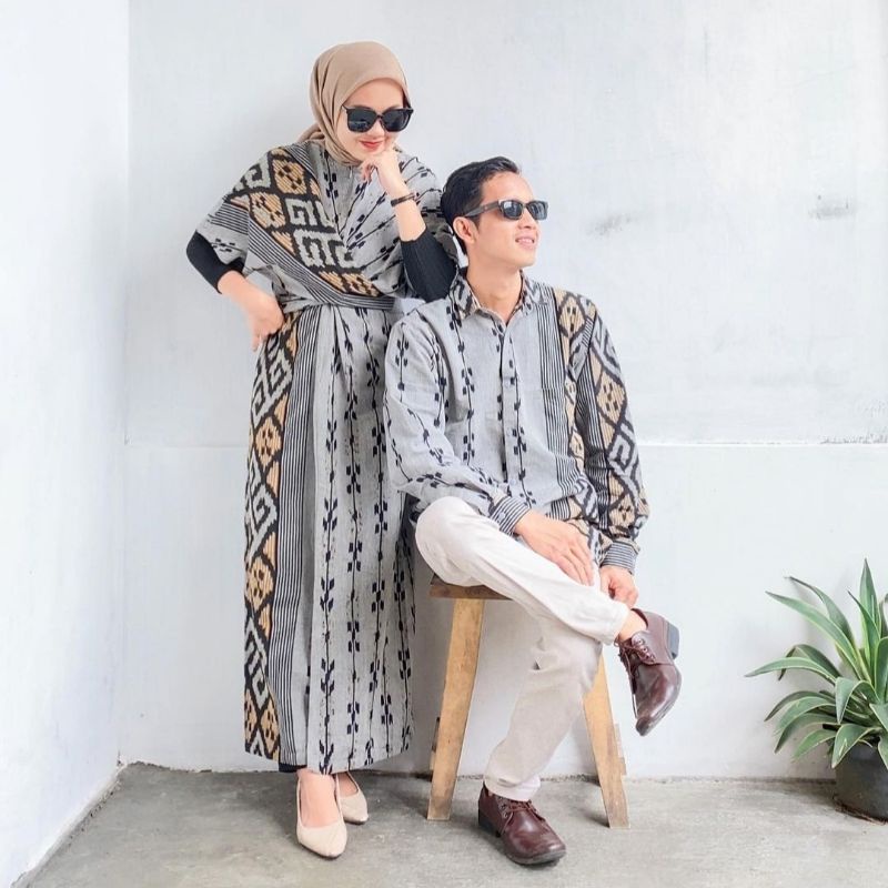 Jual SET COUPLE TENUN ETNIK BAJU PREWEDDING KONDANGAN KEKINIAN | Shopee Indonesia