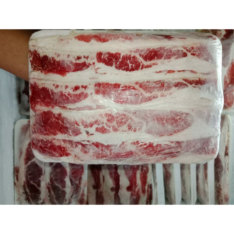 Jual SHORTPLATE MIX FAT/BEEF SLICE MIX FAT GRADE A | Shopee Indonesia