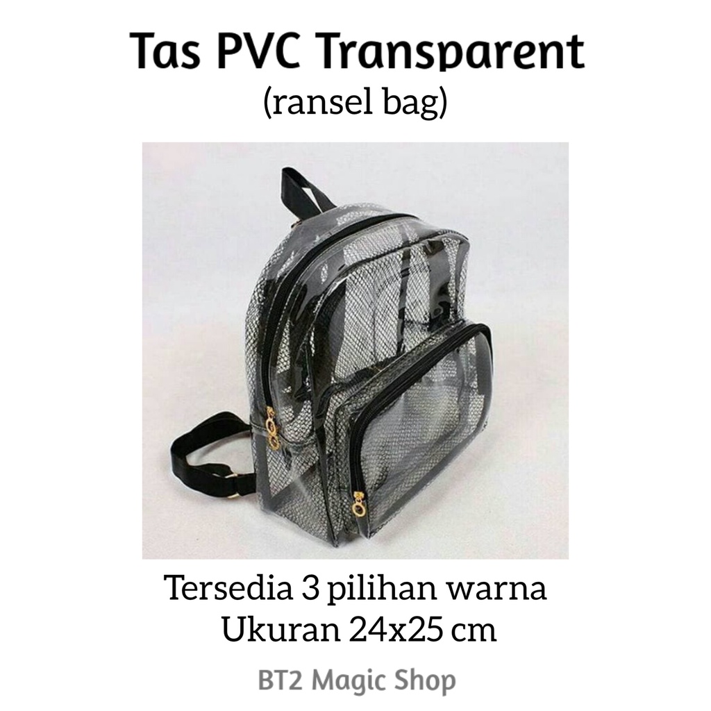 Jual Tas PVC Transparan (Dapat Freebies) (Tas Mika Plastik Transparent Tas Konser) | Shopee ...