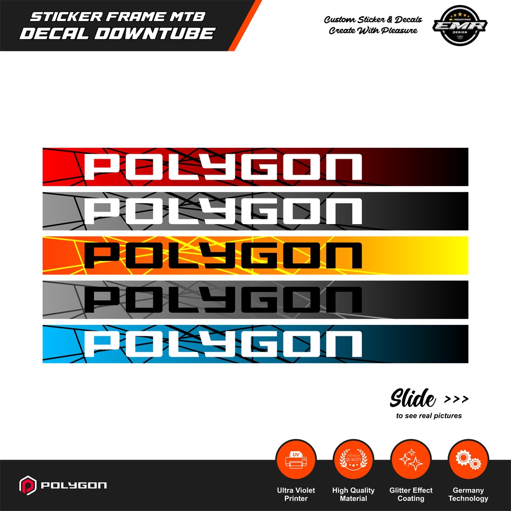 Jual Stiker Polygon Downtube Frame Bawah for Xtrada 5,6,7,8 | Shopee ...