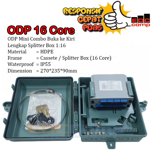 Jual ODP 16 Core Lengkap Splitter Box 1:16 UPC | ODP mini 16 Core ...