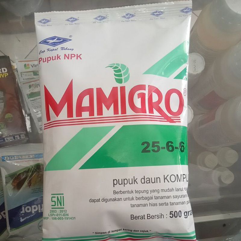 Jual MAMIGRO 25-6-6 || PUPUK NPK || PUPUK DAUN KOMPLIT || 500 gram ...