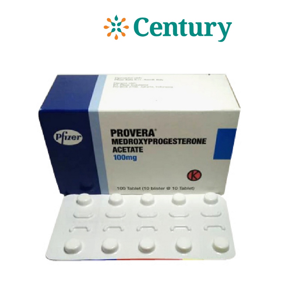 Jual PROVERA 100 MG 1 STRIP ISI 10 TABLET / FERTILITAS / HORMON ...